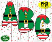 Santa Hat Alphabet Svg Christmas Alphabet Christmas Monogram - Etsy Canada