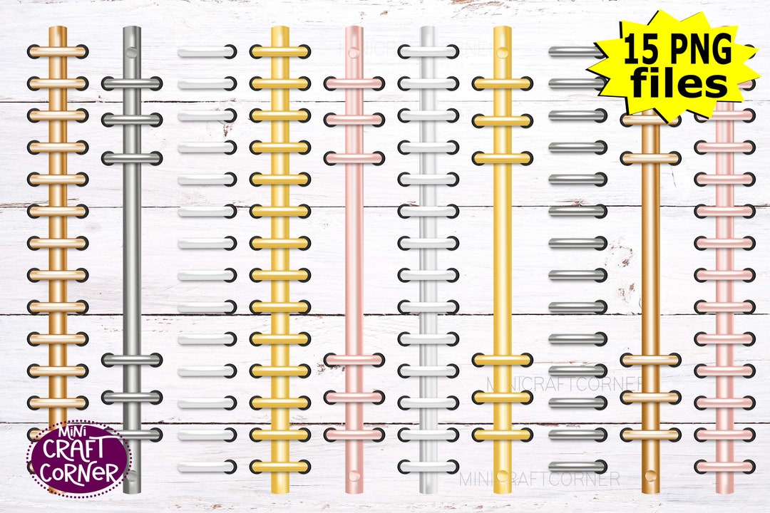 DIGITAL Binder Ring Clipart / Digital Binder Rings / Rosegold Binder ...