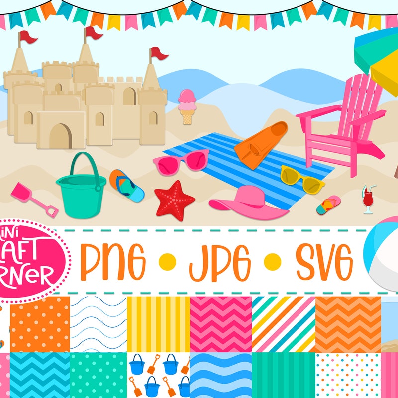 Sandcastle Clipart - Etsy