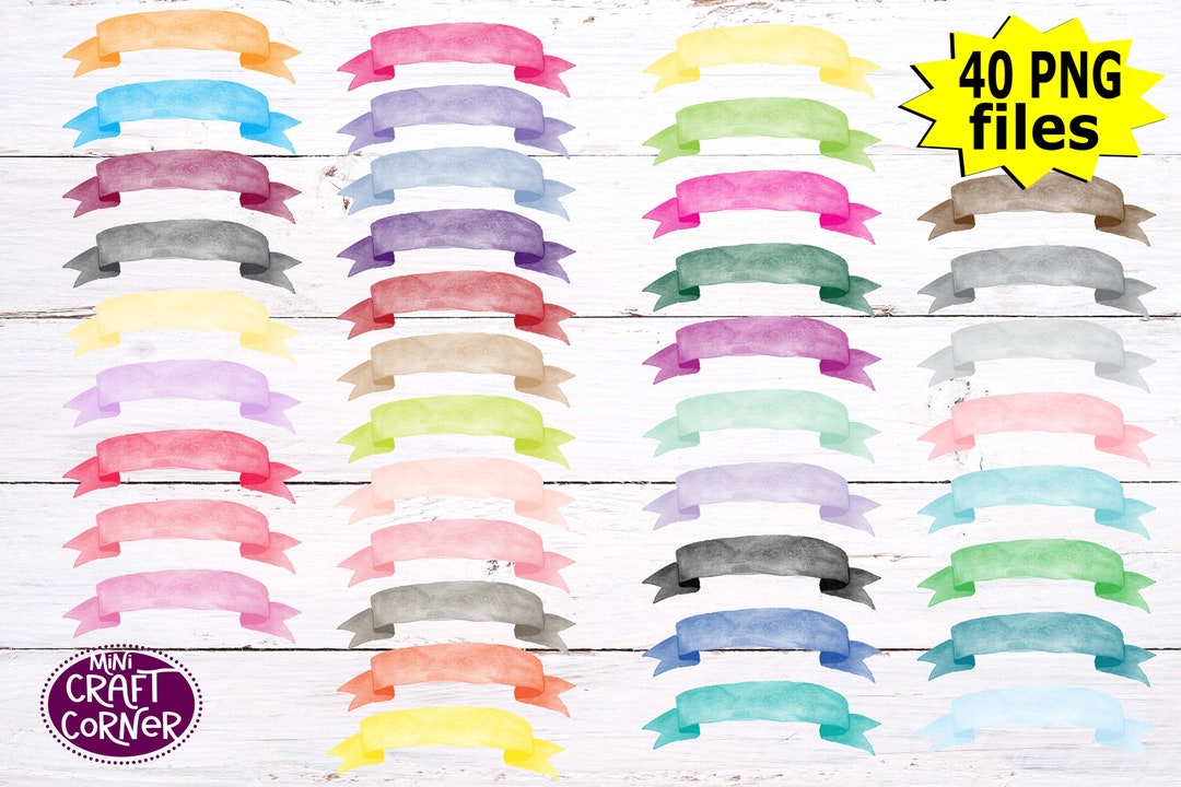 DIGITAL Banners Clipart / Banner Birthday / Clipart / Banner PNG ...