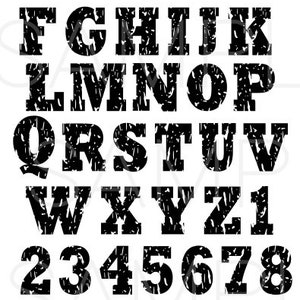 Distressed Font and SVG/ Grunge Font/ Grunge Letters/ Distressed ...