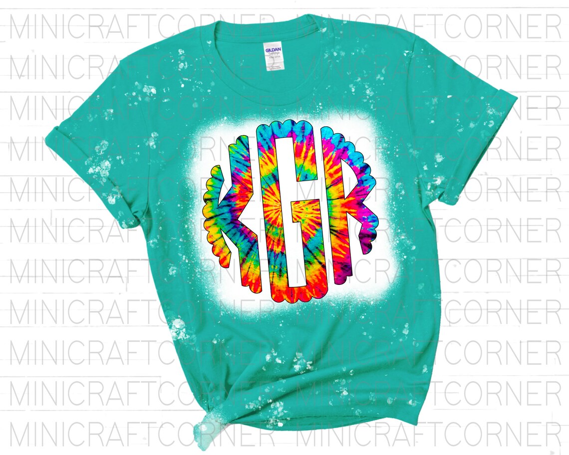 DIGITAL Tie Dye Sublimation Monogram Letters / Monogram | Etsy