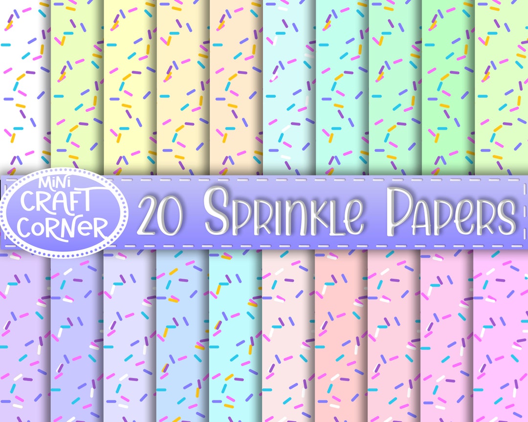 Sprinkle Digital Paper Pack / Digital Paper / Ice Cream Paper ...