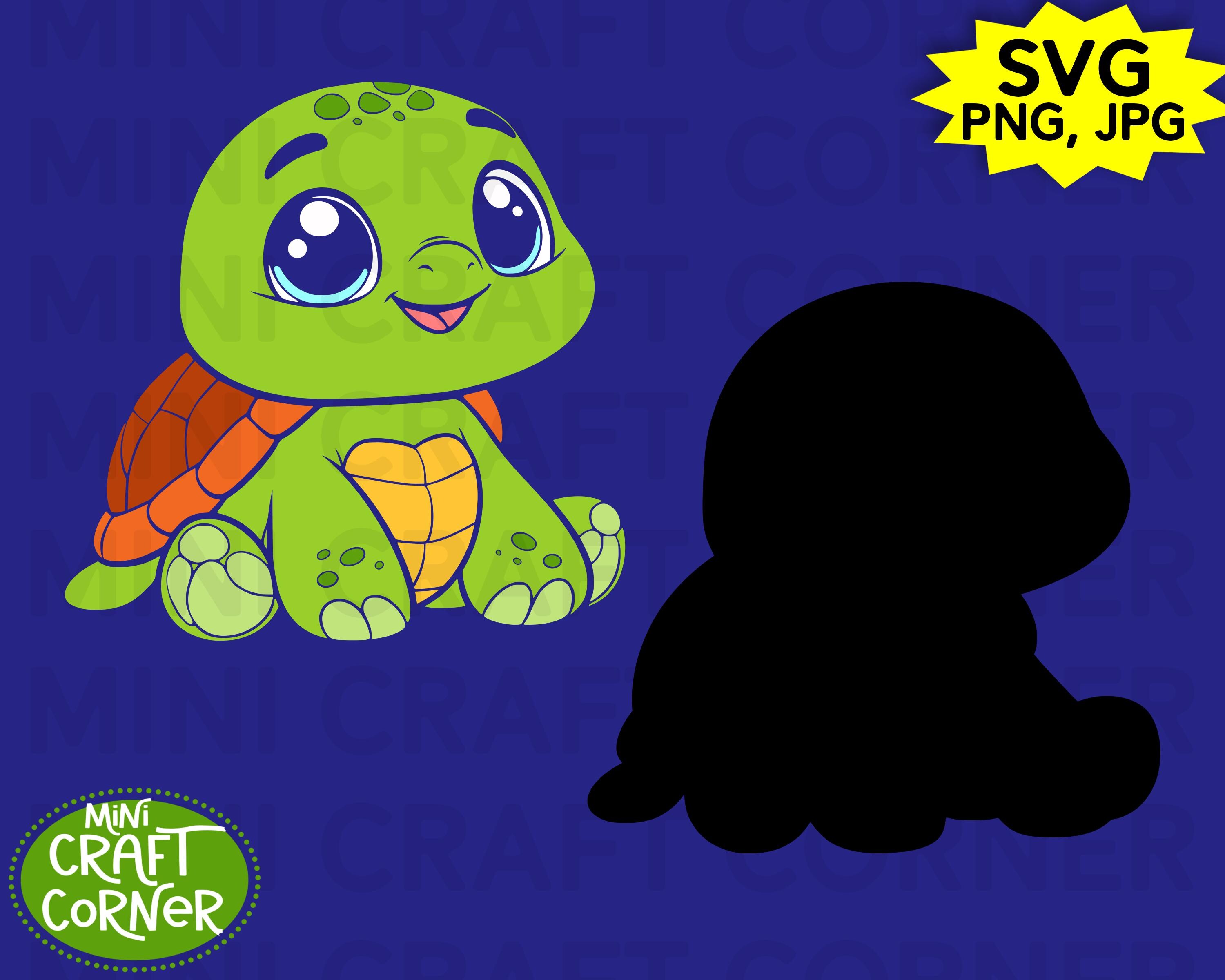 DIGITAL Turtle Clipart / Turtle Sitting / Cute Turtle Clipart / Baby ...