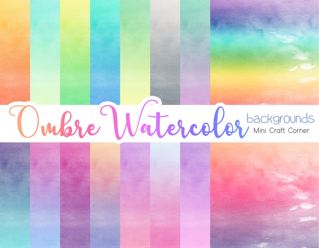 DIGITAL Watercolor Paper / Watercolor Digital Paper / Colorful ...
