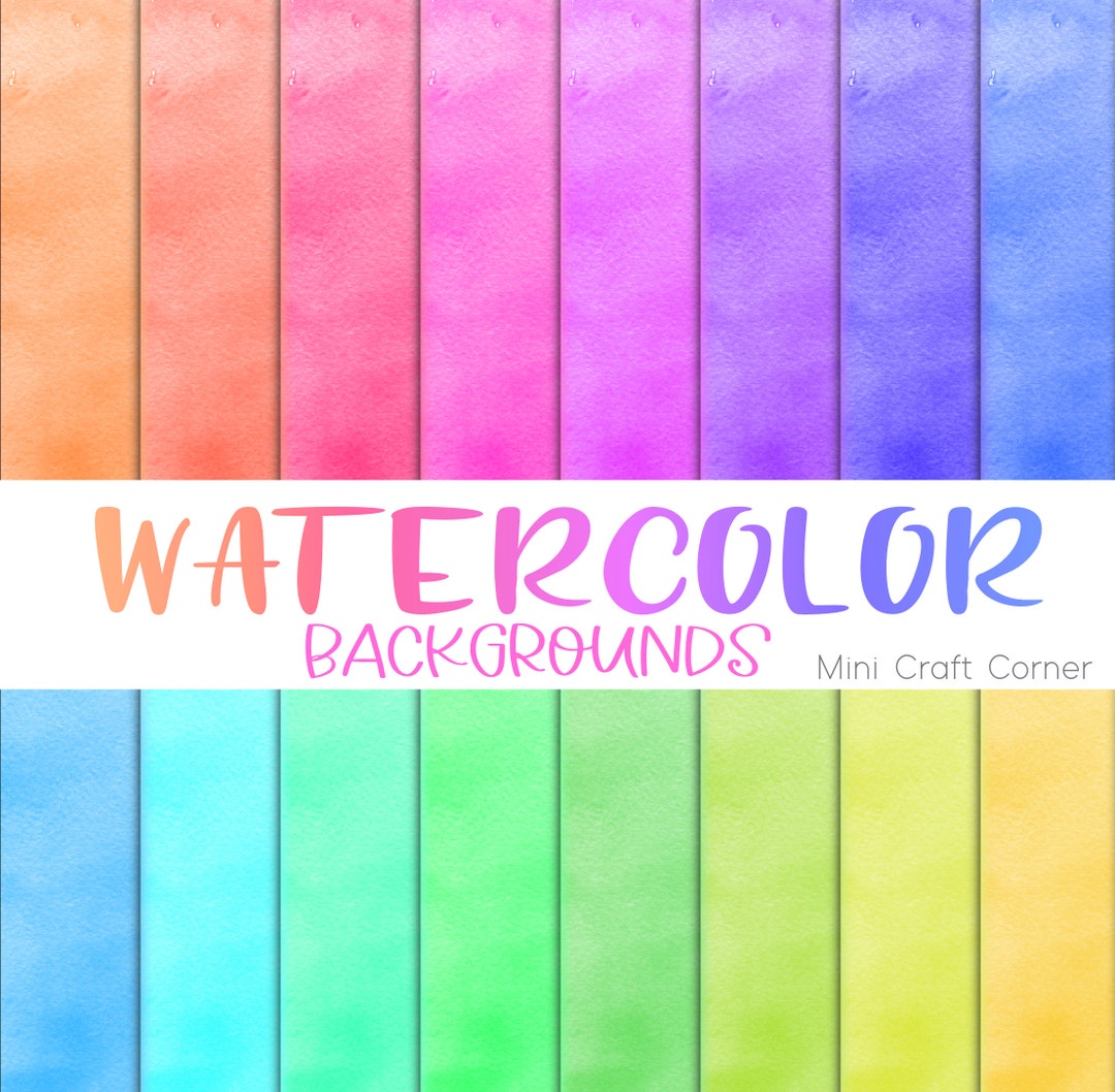 DIGITAL Watercolor Paper / Watercolor Digital Paper / Colorful ...