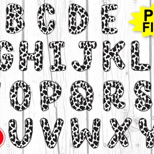 DIGITAL Cow Letters / Cow Letters PNG / Letters PNG / Sublimation Cow ...