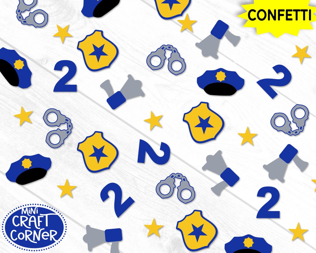 Police Confetti / Police Birthday Party Decor / Police Decor / Police ...