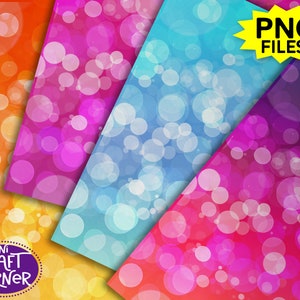 DIGITAL Bokeh Paper / Bokeh Digital Paper / Colorful Bokeh / Pastel ...