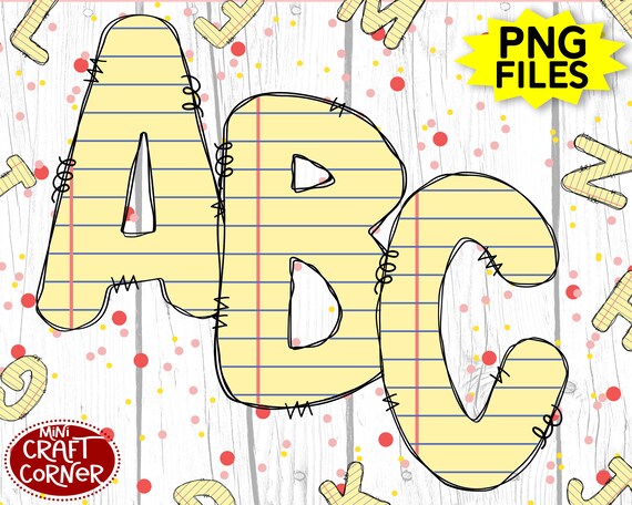 DIGITAL Teacher Paper Alphabet / Paper Letters / Lined Paper - Etsy