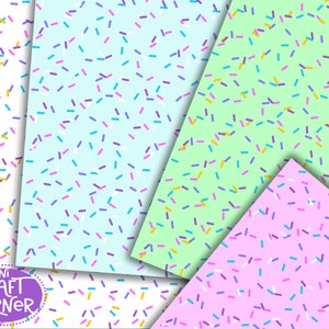 Sprinkle Digital Paper Pack / Digital Paper / Ice Cream Paper ...