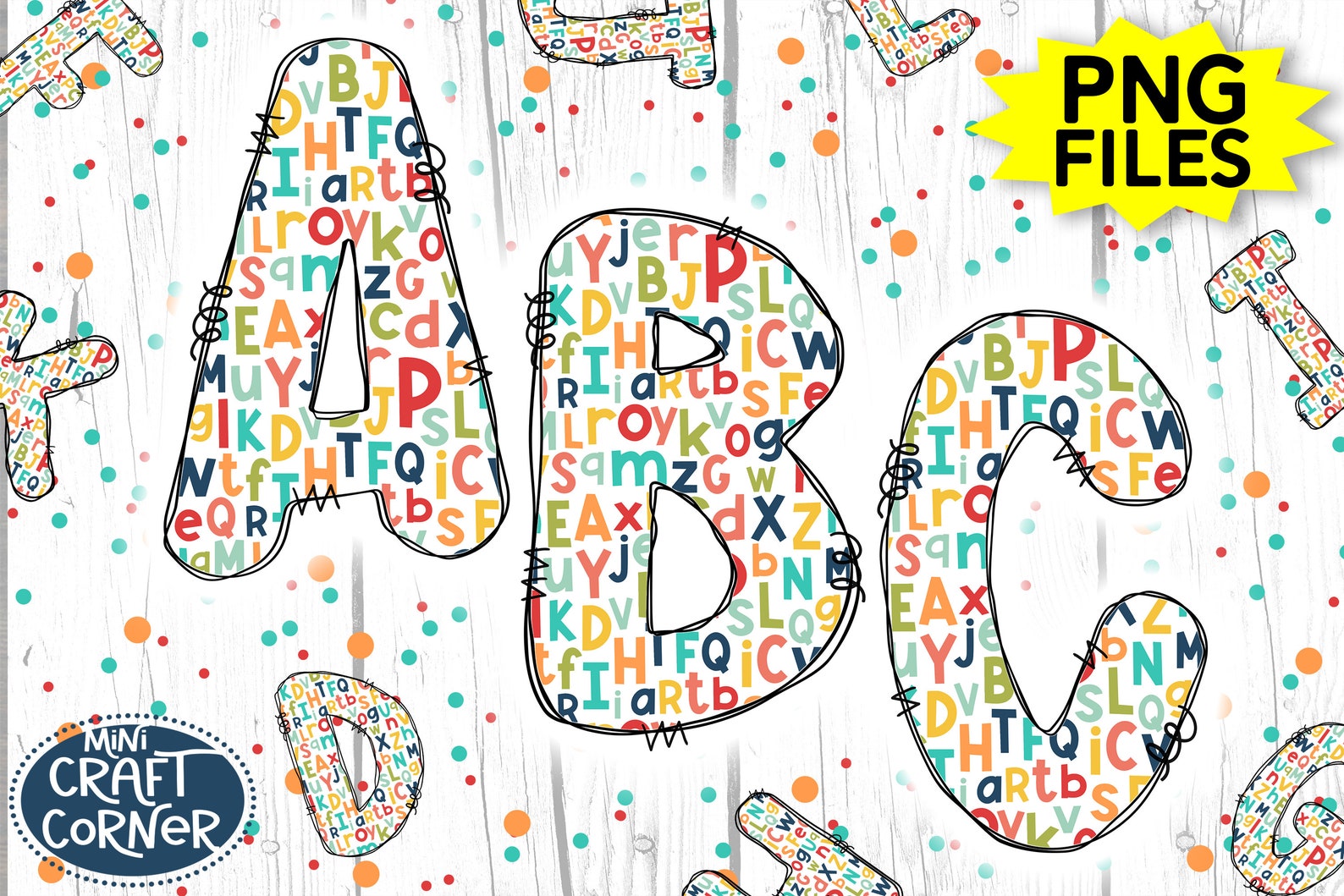 DIGITAL School Letters / Teacher Letters PNG / Letters PNG | Etsy