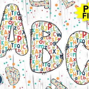 DIGITAL School Letters / Teacher Letters PNG / Letters PNG /sublimation ...