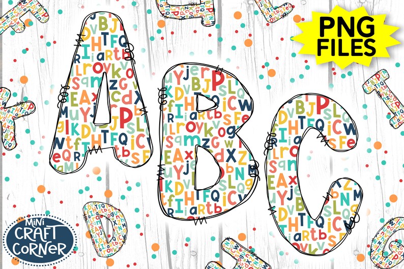 DIGITAL School Letters / Teacher Letters PNG / Letters PNG | Etsy