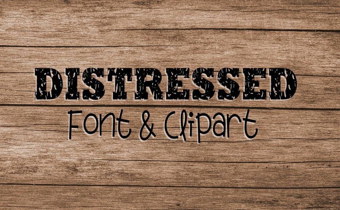 Distressed Font and SVG/ Grunge Font/ Grunge Letters/ Distressed ...