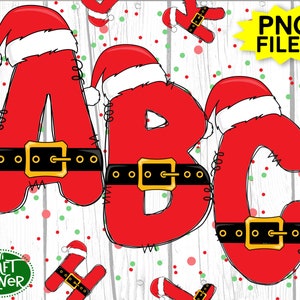 DIGITAL Christmas Alphabet / Christmas Letters / Christmas Font ...
