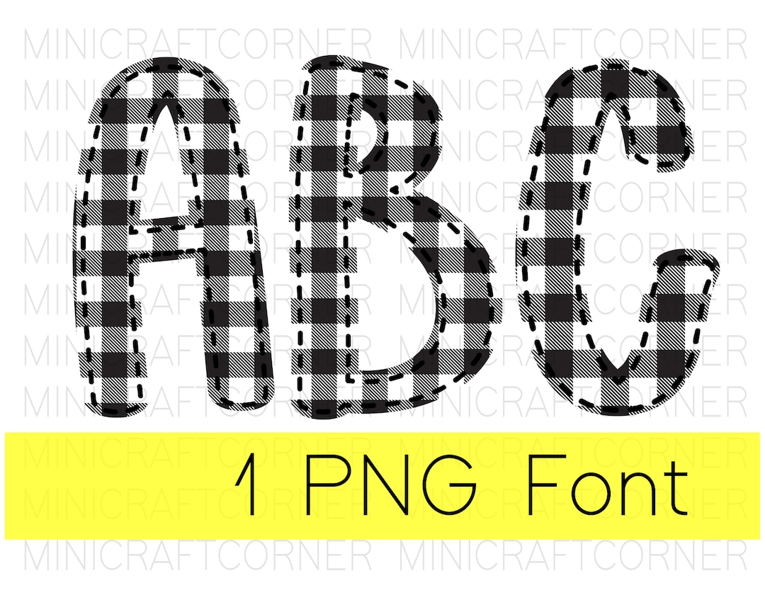 DIGITAL Buffalo Plaid Print Letters / Plaid Letter PNG / Letters PNG ...