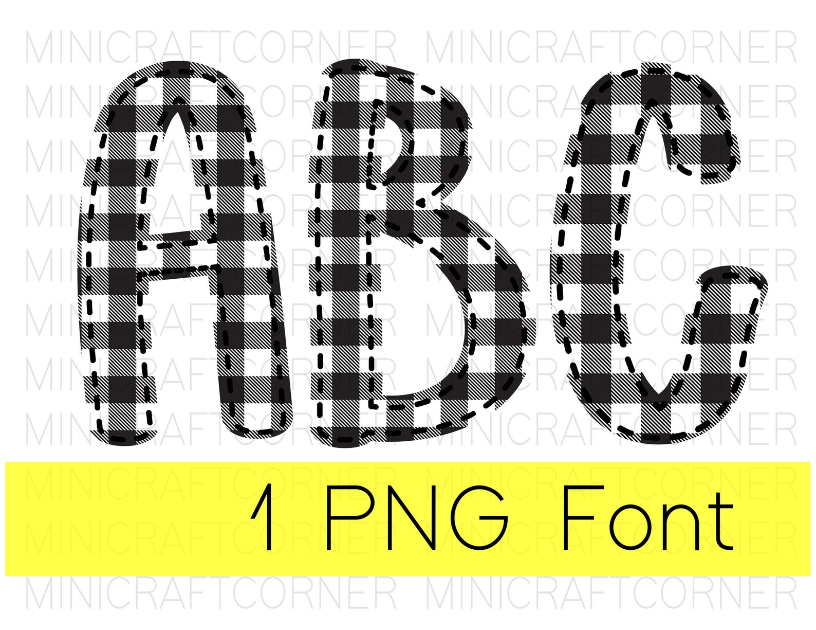 DIGITAL Buffalo Plaid Print Letters / Plaid Letter PNG / | Etsy