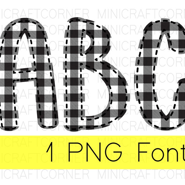 Buffalo Plaid Letters - Etsy