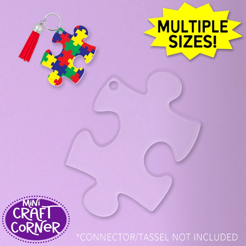 Puzzle Keychain - Etsy