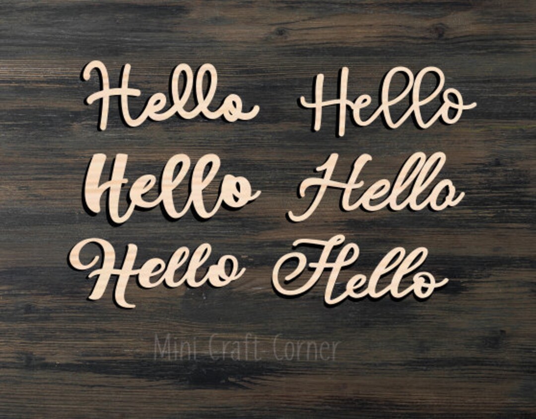 Hello Wooden Cutout / Hello Sign / Hello Word Wall / Office Decor ...