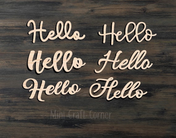 Hello Wooden Cutout / Hello Sign / Hello Word Wall / Office | Etsy