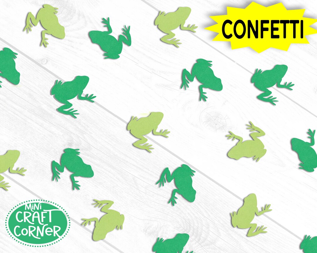 Confetti Frog Party / Frog Party Confetti / Green Frog / Cute Green ...
