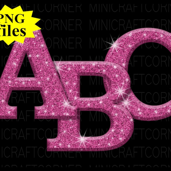Glitter Letters - Etsy