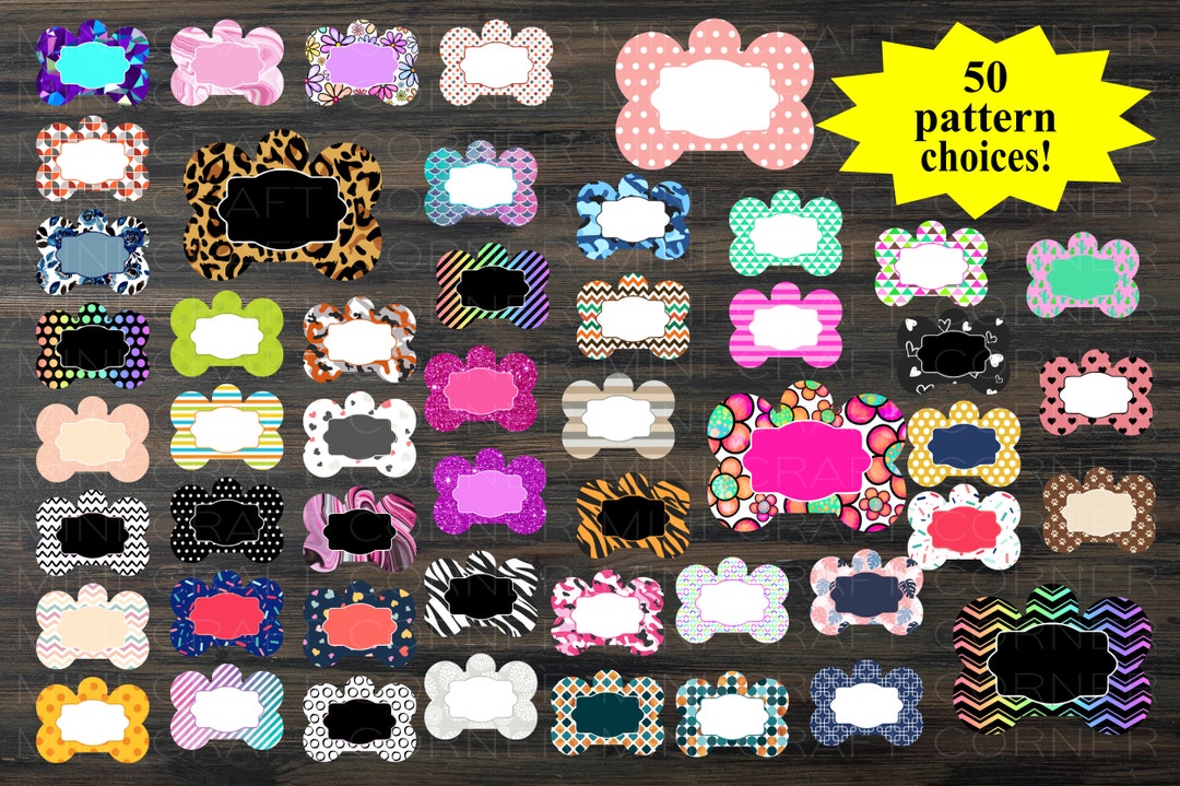 DIGITAL Sublimation Dog Bone Tag / Dog Bone Sublimation Tag / Dog Tag ...