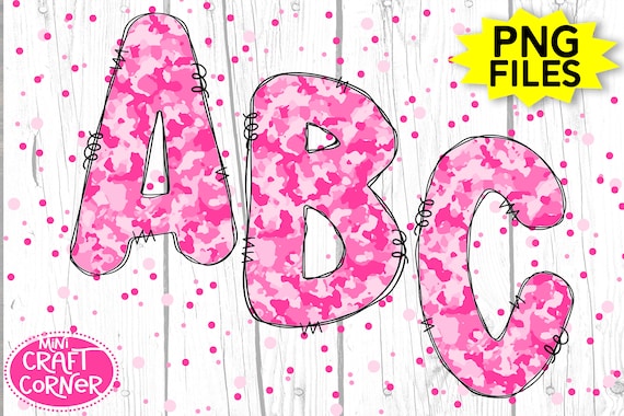 Pink Camo Font