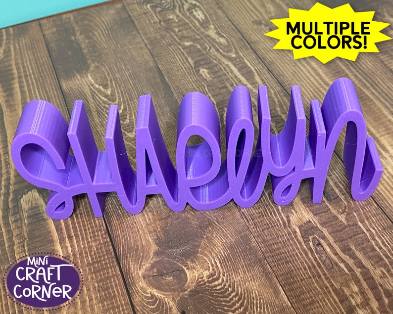 Personalized 3D Printed Name / Custom Standing Name / Desk - Etsy