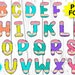 DIGITAL Colored Pencil Letters /doodle Pencil Letters / Doodle Font ...