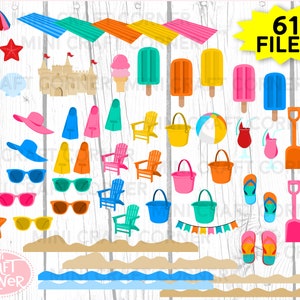 DIGITAL Beach Clipart / Summer SVG / Beach SVG / Beach Party / Summer ...