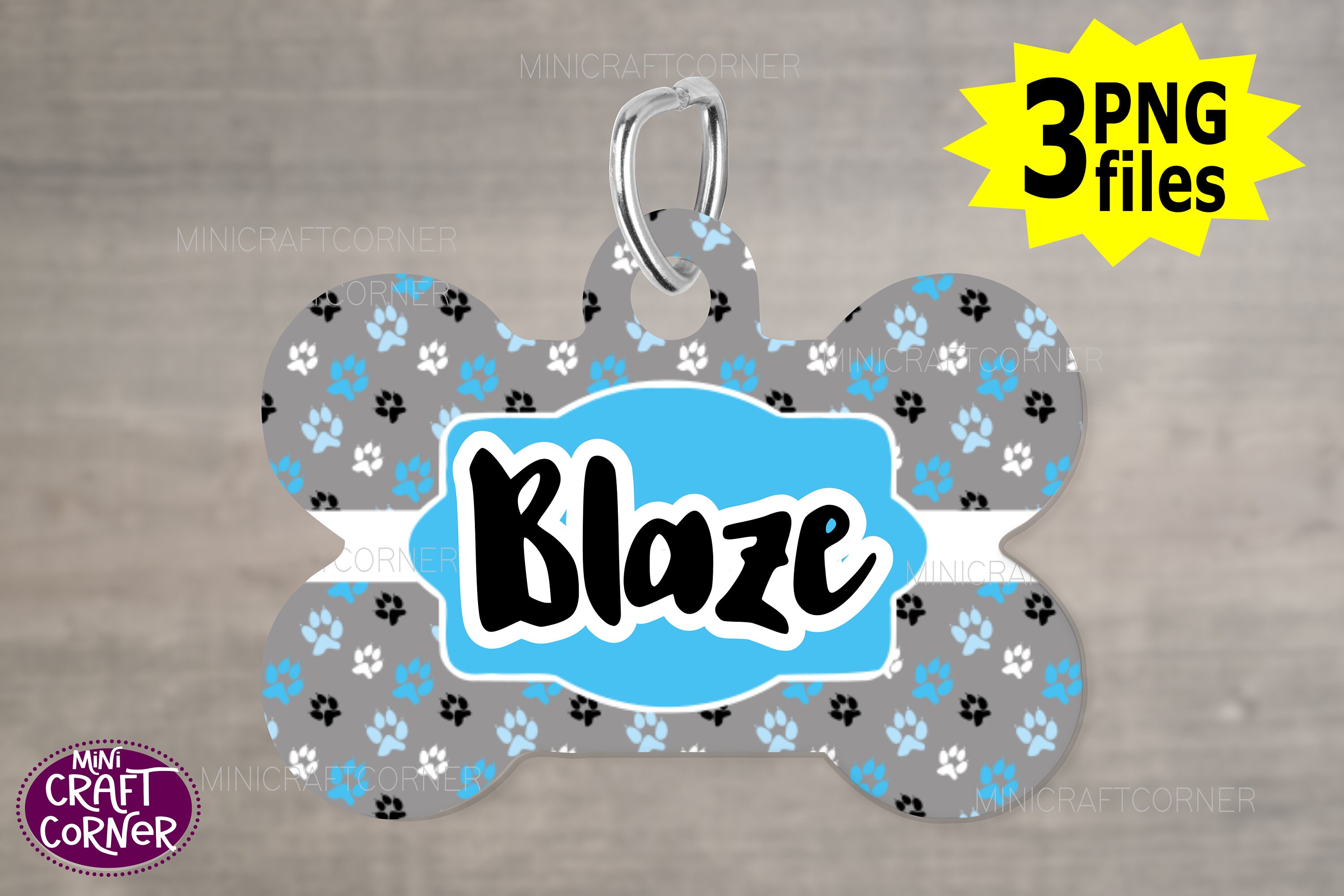 DIGITAL Sublimation Dog Bone Tag / Dog Bone Sublimation Tag / | Etsy