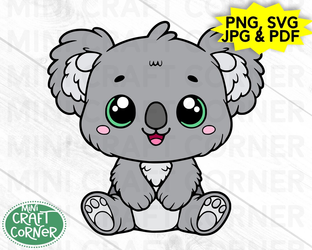 DIGITAL Koala Clipart / Koala Sitting / Cute Koala Clipart / Baby Koala ...