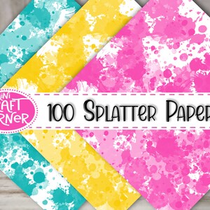 DIGITAL 100 Paint Splotch Papers / Paint Digital Paper / Colorful Paint ...