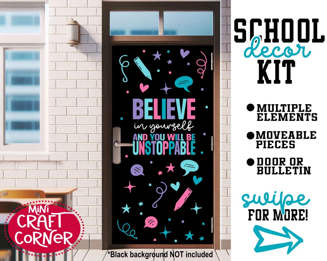 Precut Teacher Decor Kit / Teacher Bulletin Board Kit / Teacher Door ...