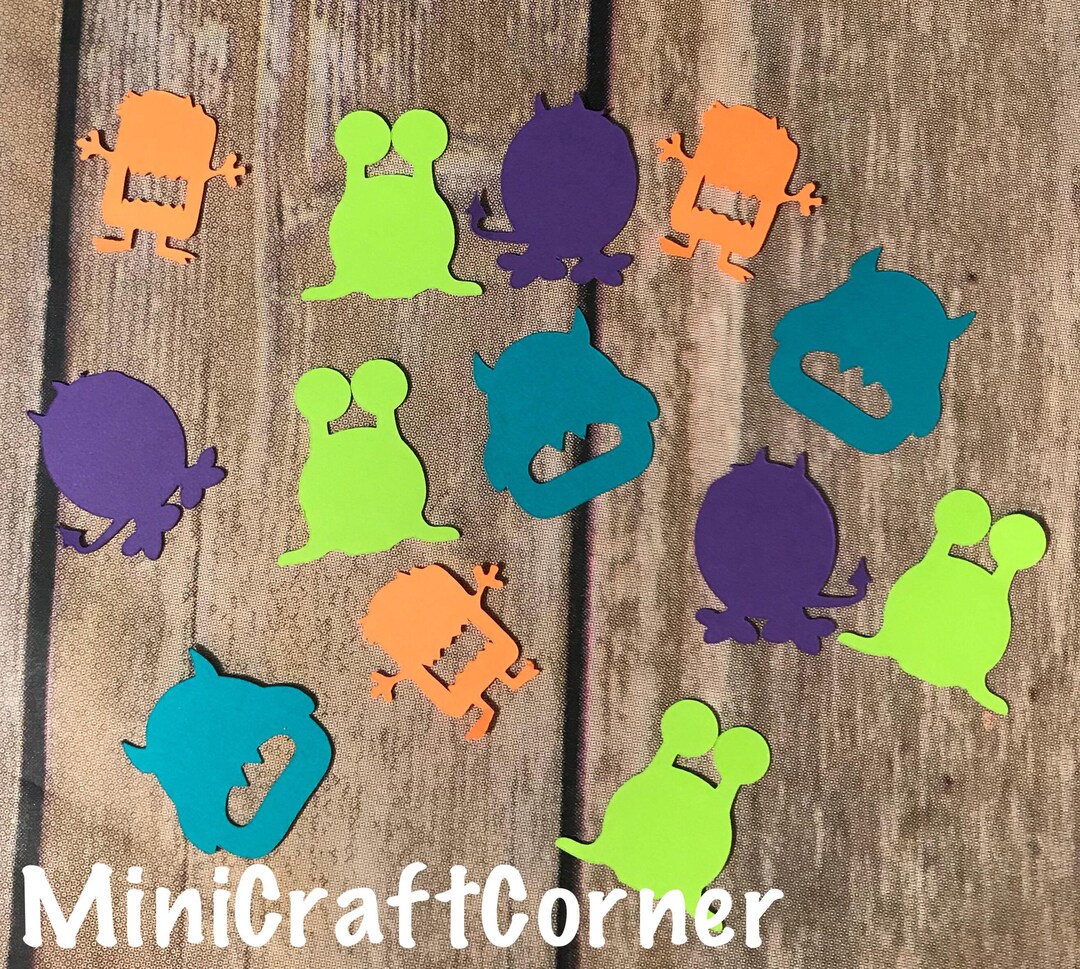 Monster Confetti. Monster Party. Boy Party. Baby First Birthday. Alien ...