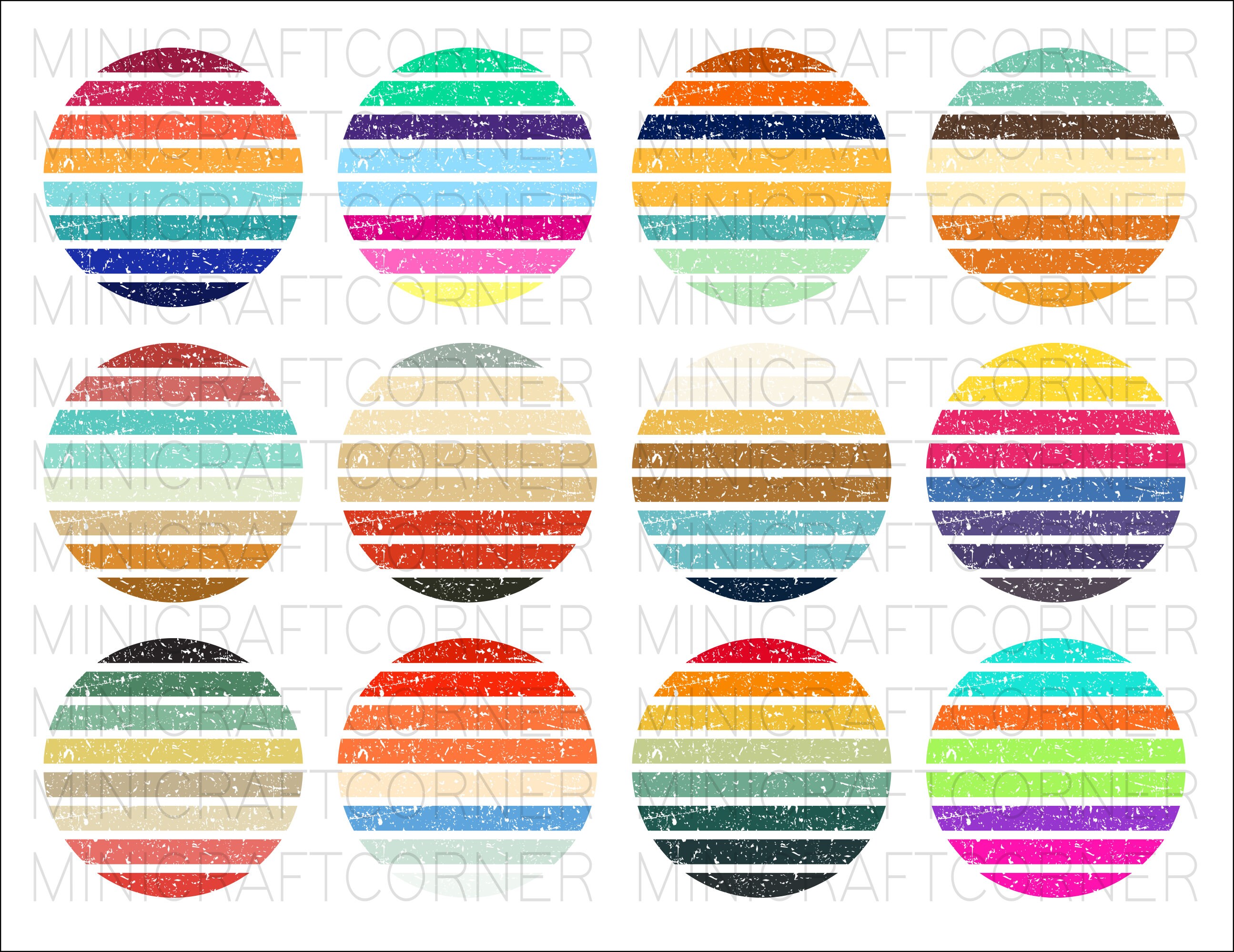 DIGITAL Grunge Circle PNG / Digital Sublimation File / Retro ...