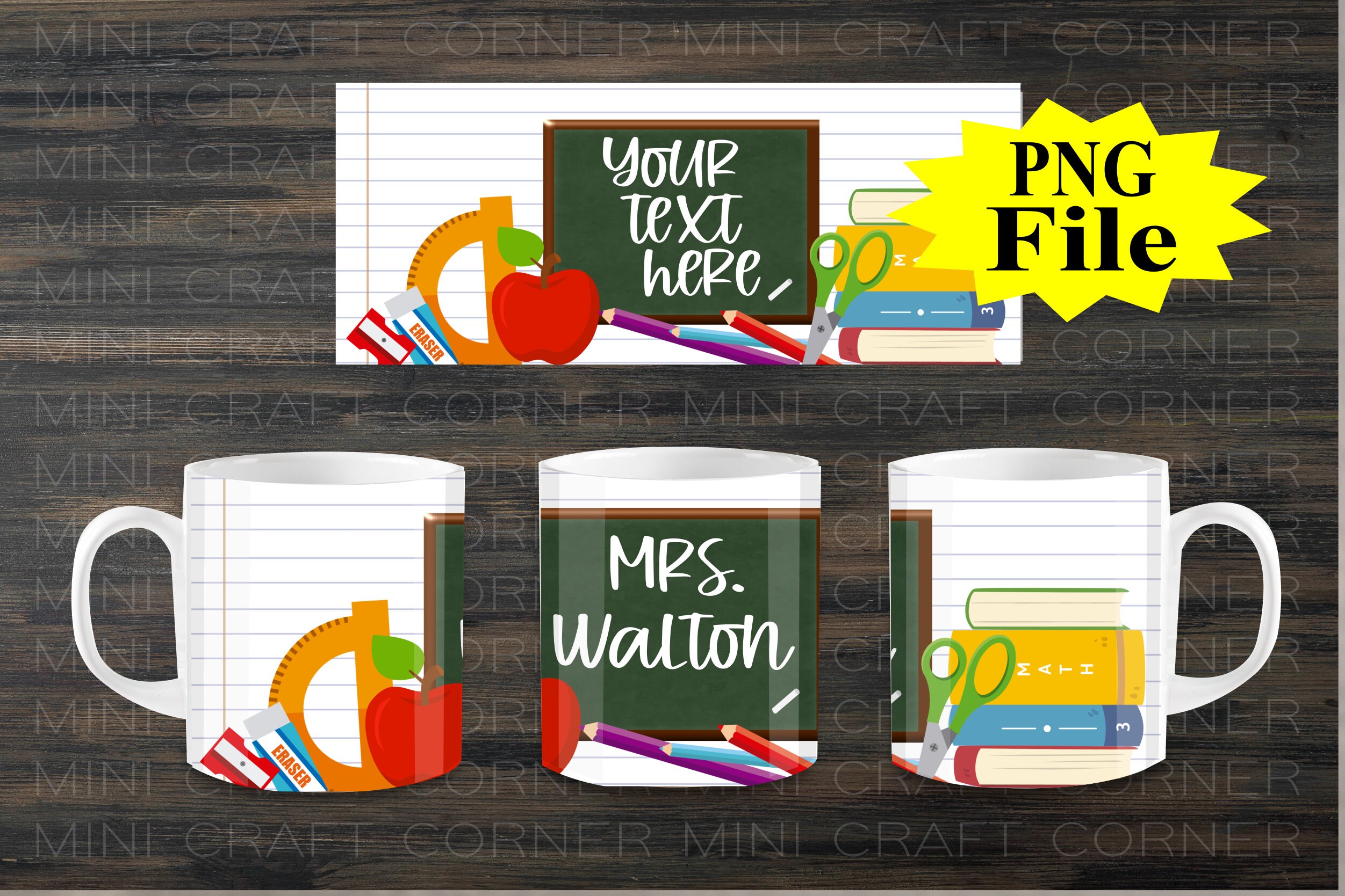 DIGITAL Sublimation Teacher Mug Design / Sublimation Mug / | Etsy