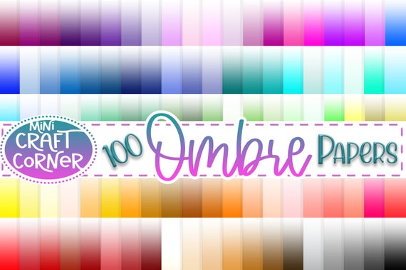 Ombre Digital Paper Pack / Digital Paper / Ombre Paper / | Etsy