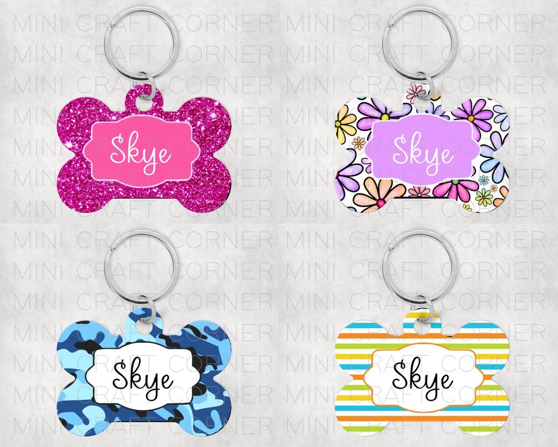 DIGITAL Sublimation Dog Bone Tag / Dog Bone Sublimation Tag / Dog Tag ...