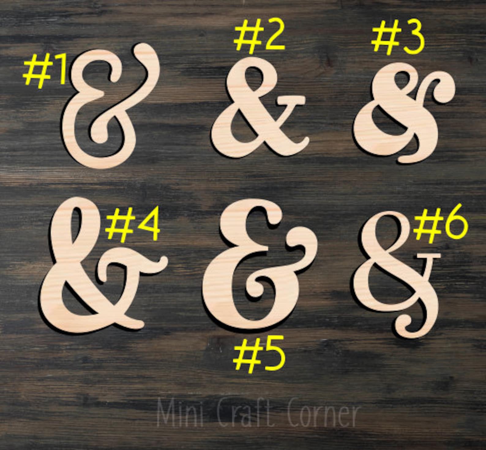 You Choose One Wooden "and" Symbol / & Symbol / Wooden AND Symbol ...