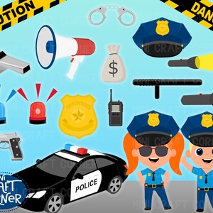 DIGITAL Police Clipart / Police Officer / Cops Clipart / Police Car ...