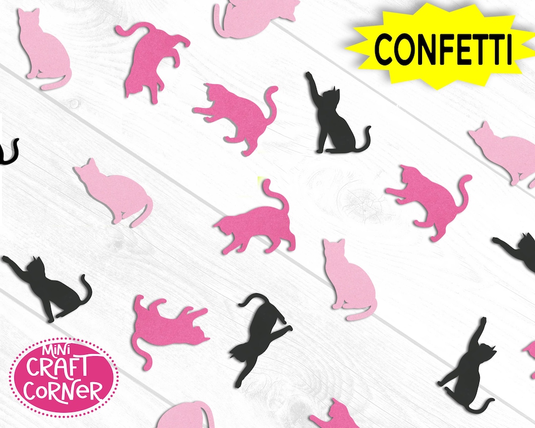 Cat Confetti / Cat Birthday / Kitten Confetti / Cat Theme Party / Cat Decor / Kitty Party / Cat ...