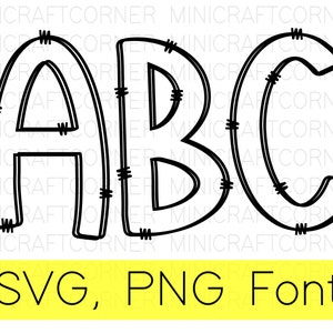 DIGITAL Doodle Letters / Alphabet PNG / Alphabet Letters / Doodle ...