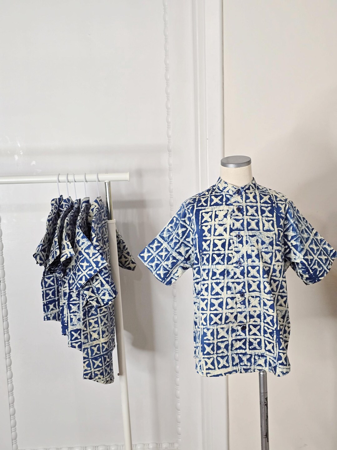 Boys' Adire Fabric Shirt: African Print, Tie Dye Summer Top - Etsy