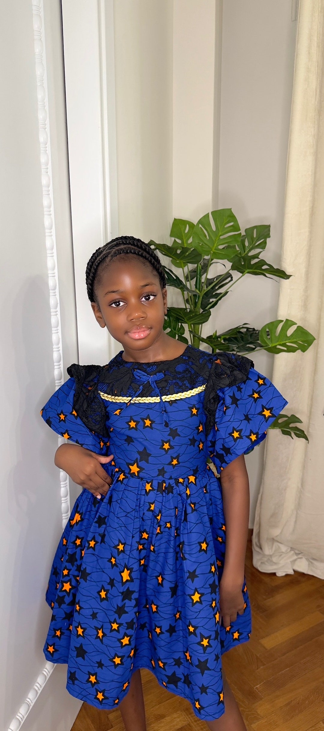 Tiara African Fabric Dress | Ankara Dress | Ankara Flower Girls Dress ...