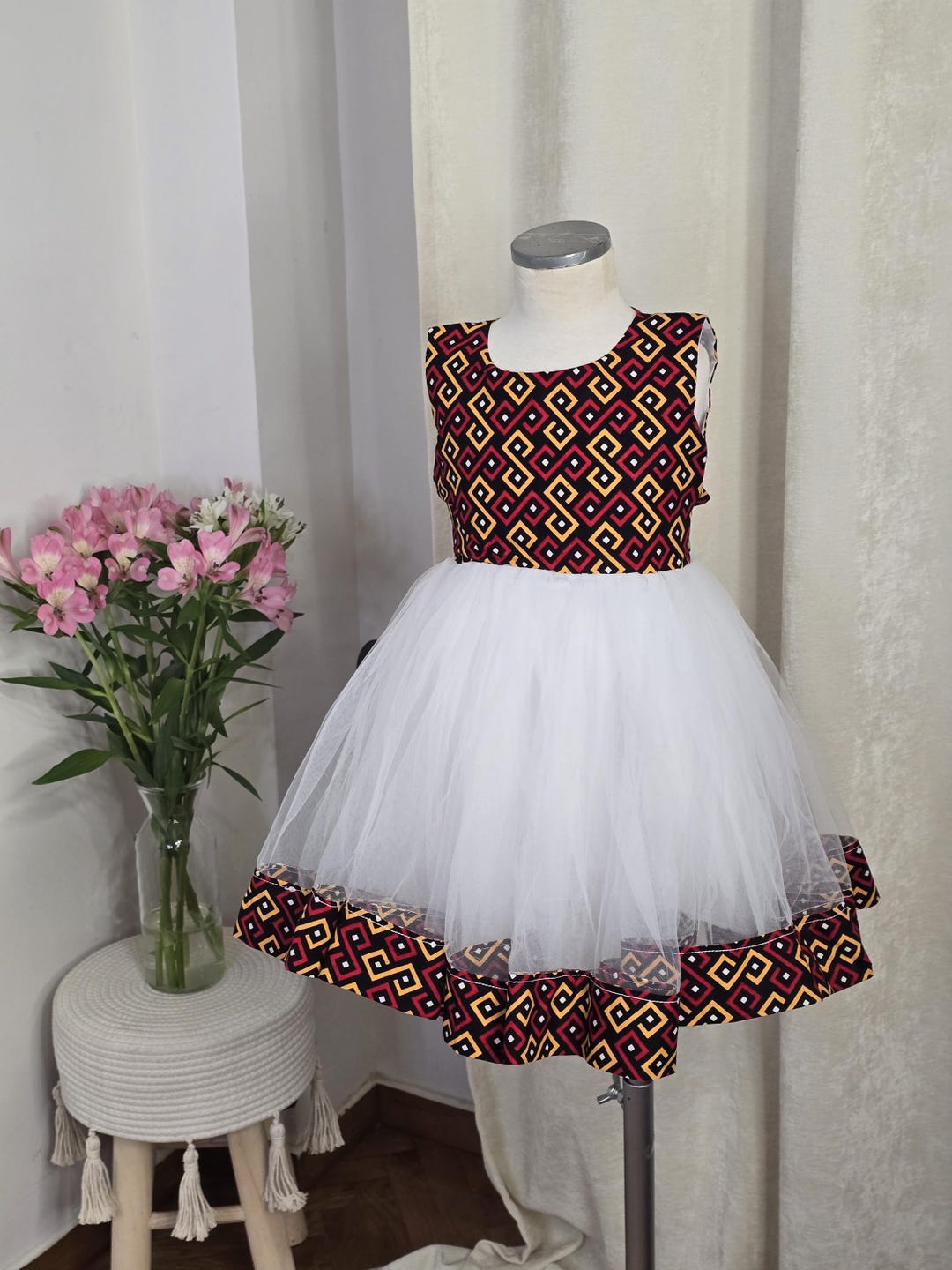 Malaika African Print Dress for Girls - Christmas Holidays Dress ...