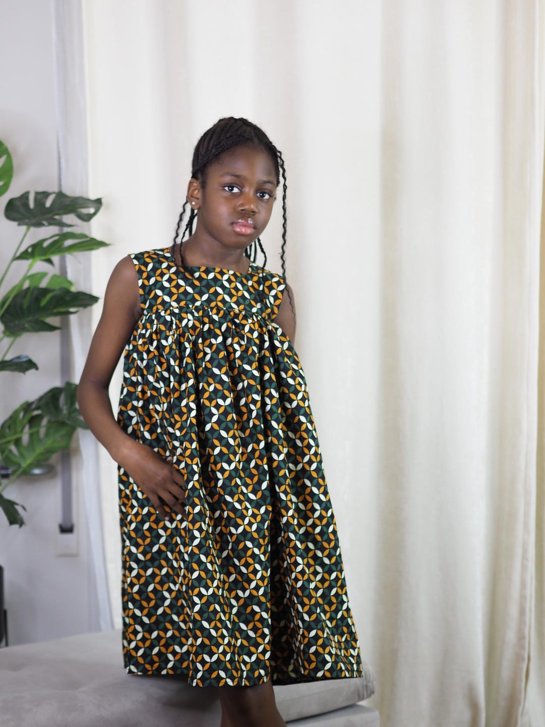 Dorcas African Print Dress for Kids, Ethnic Dress for Girls, Summer ...